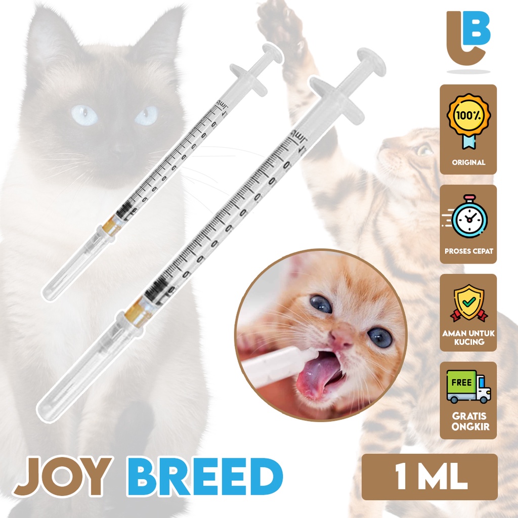 Jual SUNTIKAN HEWAN SPUIT SPET SPETAN KUCING ANJING BURUNG 1 ML STERIL ...