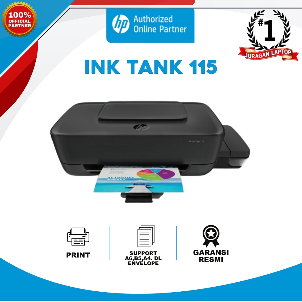 Jual PRINTER HP INK TANK 115 (SINGLE FUNCTION) | Shopee Indonesia