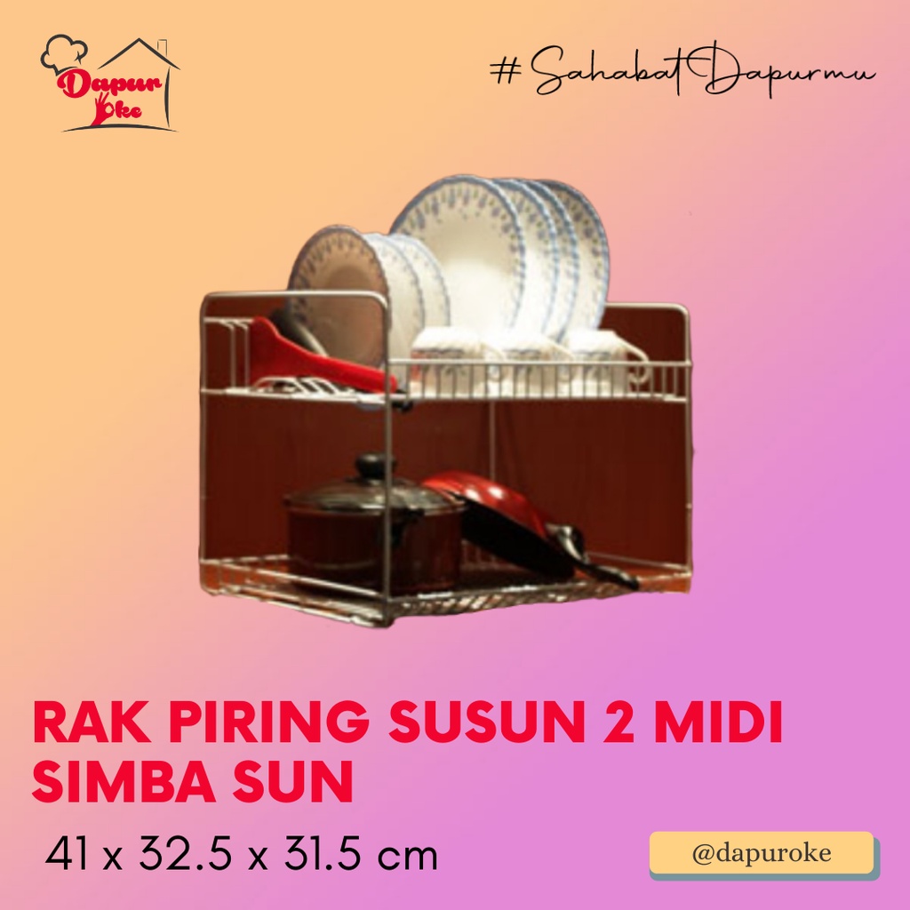 Jual Rak Piring Susun 2 Midi Simba Sun | Shopee Indonesia