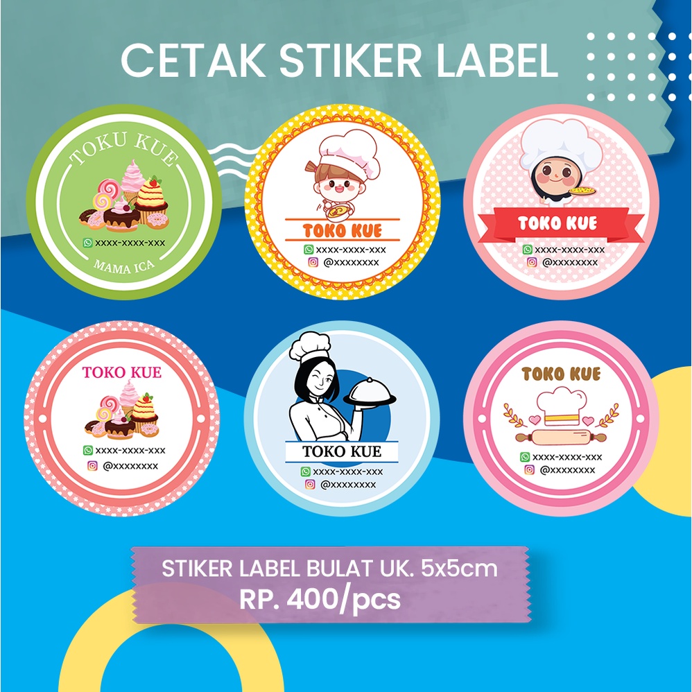 Jual Stiker Label Bulat Makanan/Kue | Shopee Indonesia