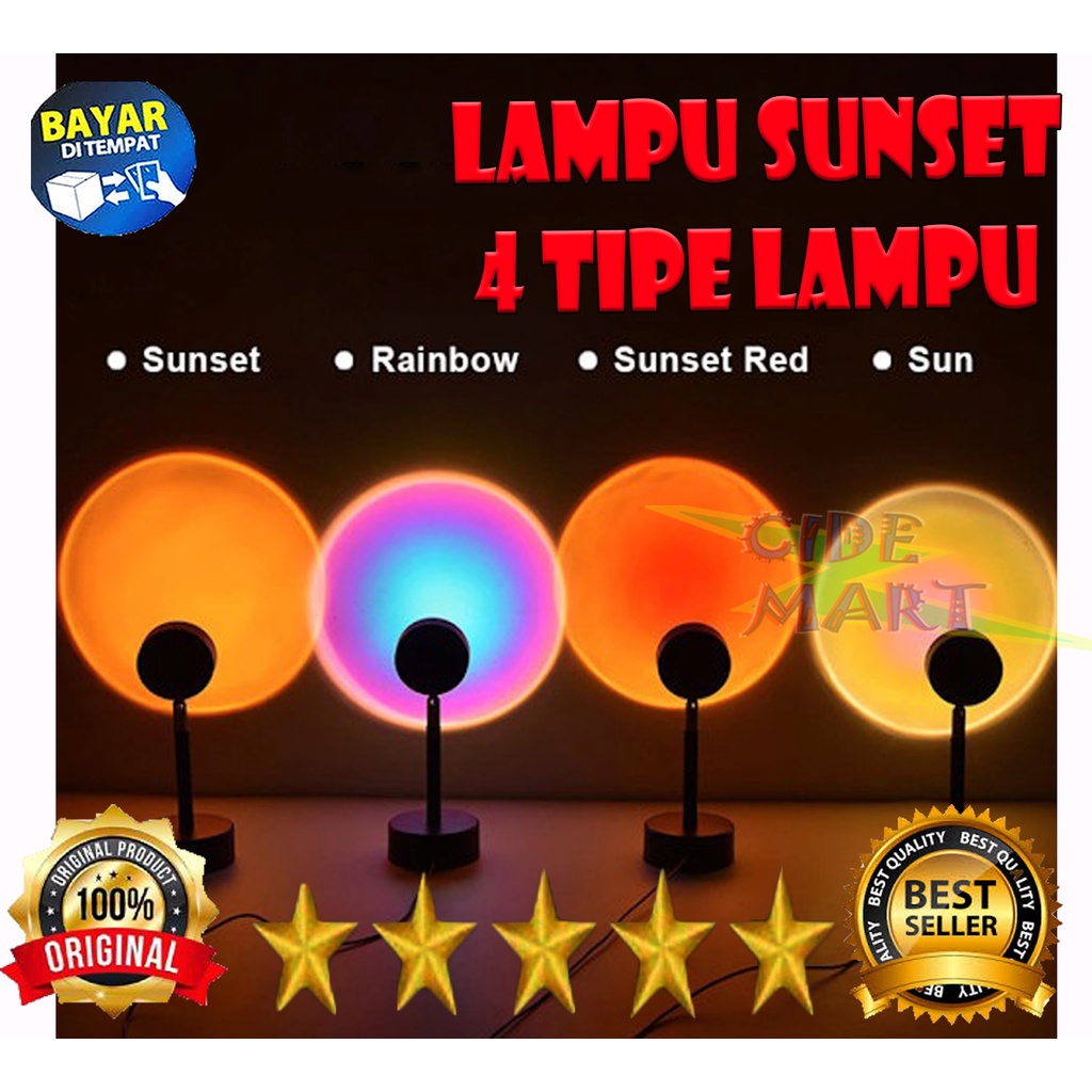 Jual Lampu Sunset Lampu Fill Proyektor Lampu Tidur Led Motif Matahari ...