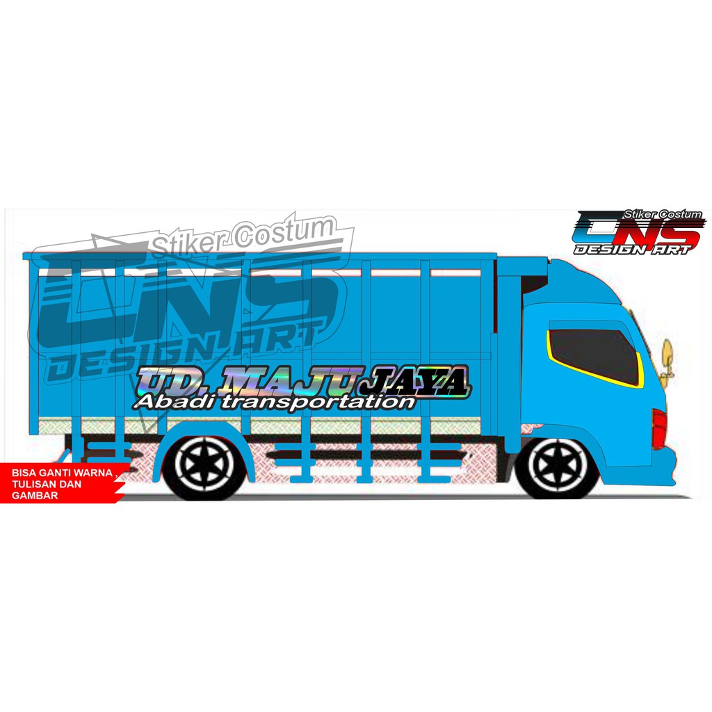 Jual stiker bak truk kanan kiri sticker truk variasi bak kanan kiri ...