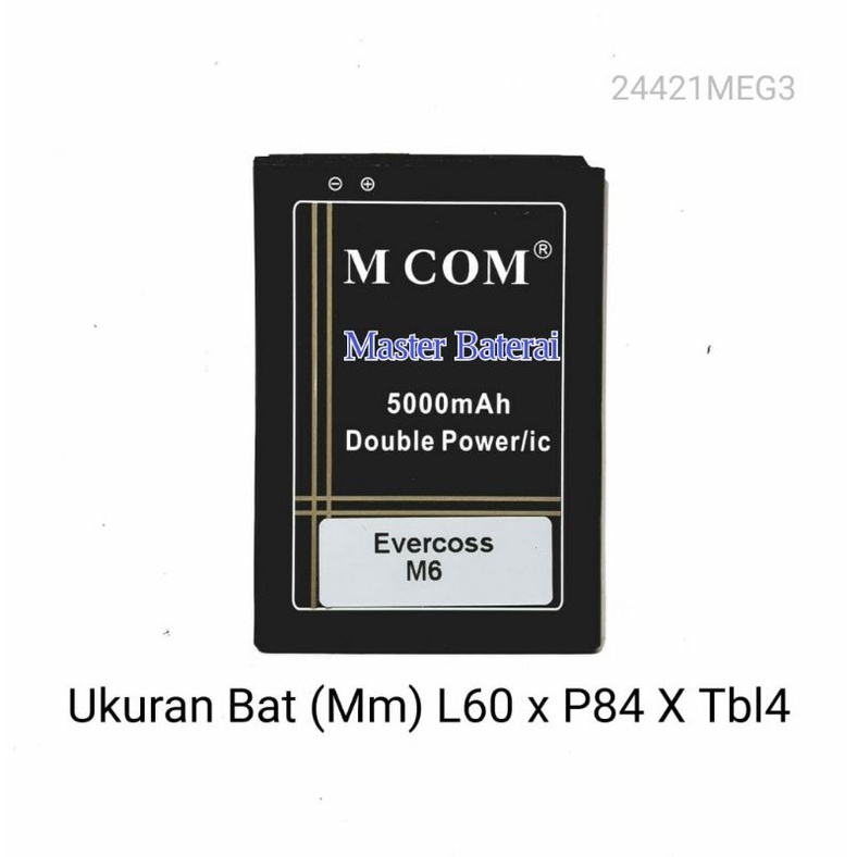 Jual Baterai Evercoss M6 Evercros Cross Evercos M6 M60 M6A U6C Double IC Original Baterai Murah ...