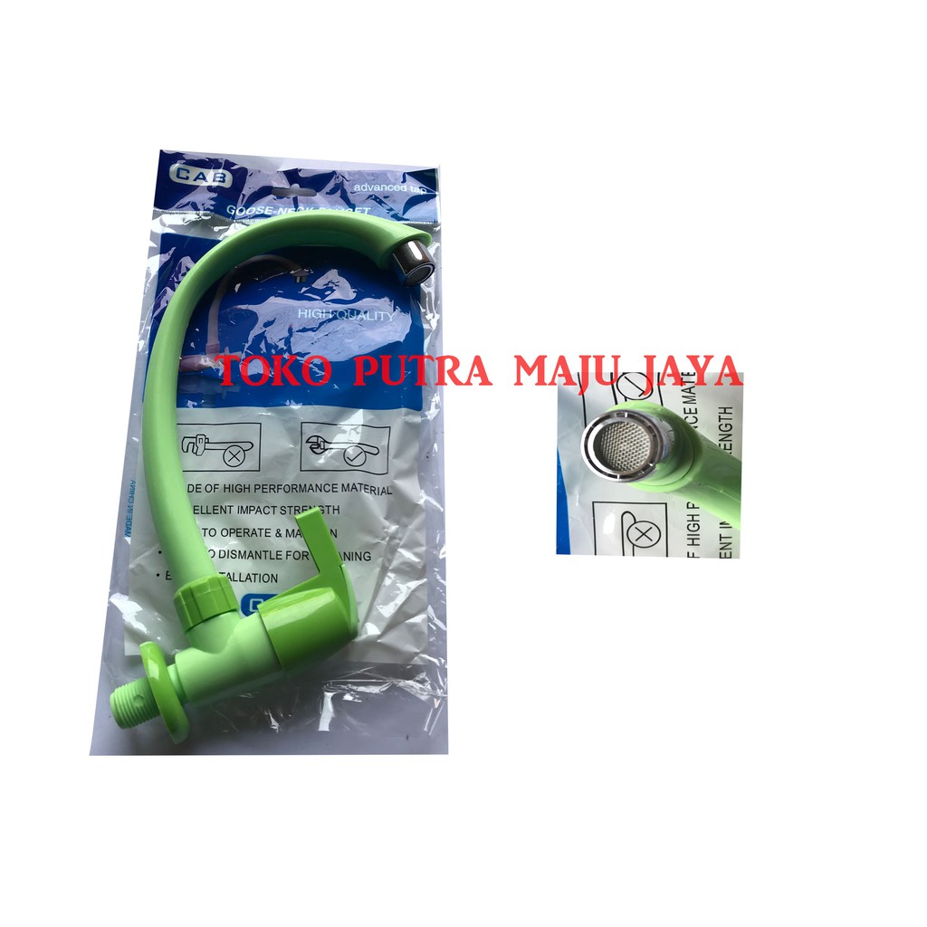 Jual Kran Angsa PVC - CAB - ( Warna Hijau - 1/2" ) | Shopee Indonesia