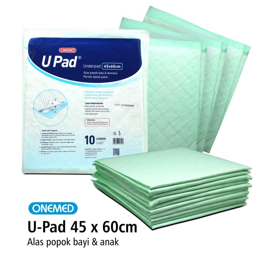 Jual ONEMED MURAH ALAS POPOK BAYI PRAKTIS UNDERPAD / U PAD / UPAD ...