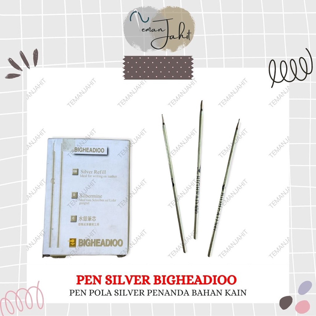 Jual Pen Pola Silver BigheadIOO / Pen Penanda Bahan / Pen Pola Silver ...