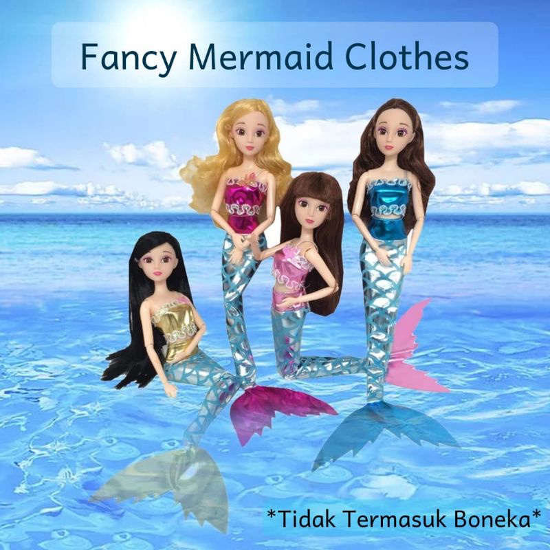 Jual Baju Fancy Mermaid untk boneka 30cm | Shopee Indonesia