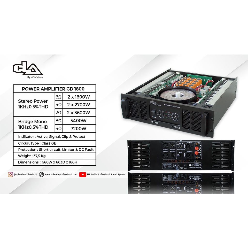 Jual CLA By SPL Audio Power Amplifier GB 1800 | Shopee Indonesia