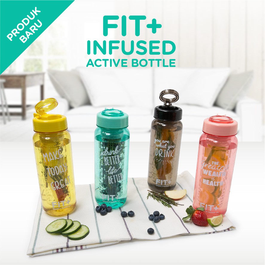 Jual Botol Minum Fit + Infused Active Bottle (Satuan) | Shopee Indonesia