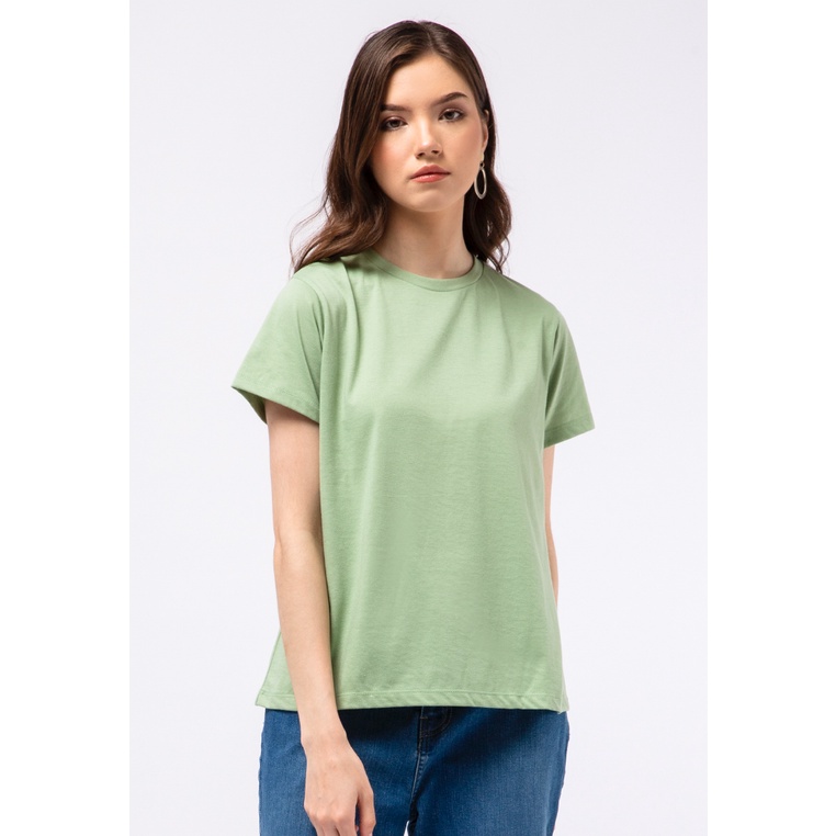 Jual Executive Basic Round Neck T-shirt Green | Shopee Indonesia