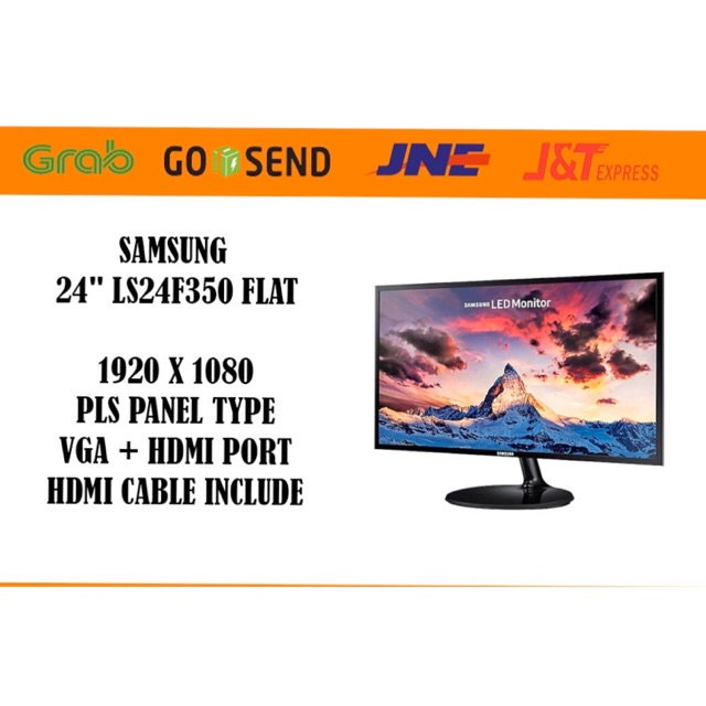 Jual Layar led SAMSUNG 24 Inch LS24F350 FLAT garansi resmi | Shopee ...