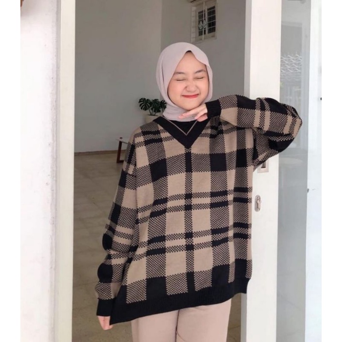 Jual [PREMIUM] Emily Sweater Rajut Tebal // Sweater Rajut Motif Tebal ...