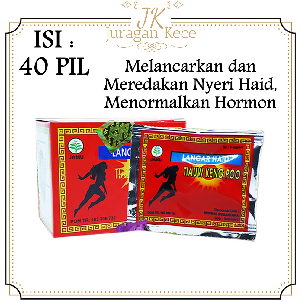 Jual Jamu Tiauw Keng Poo Pelancar Haid Isi 40 Pil Obat Herbal Penyubur ...