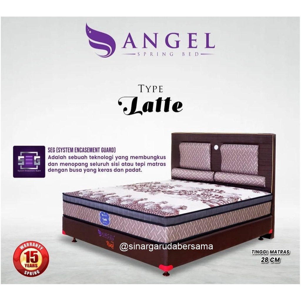 Jual ANGEL SPRING BED FOAM ENCASEMENT GARANSI 15 TAHUN TYPE LATTE ...