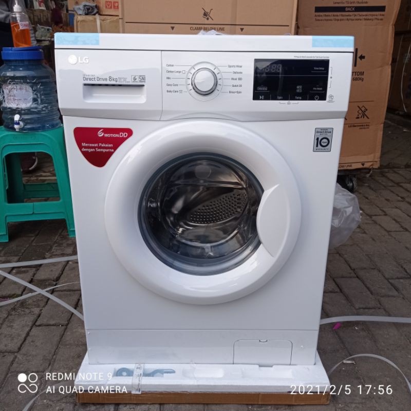 Jual Mesin Cuci Front Load Buka Depan LG FM1208N3W [8 KG] | Shopee Indonesia