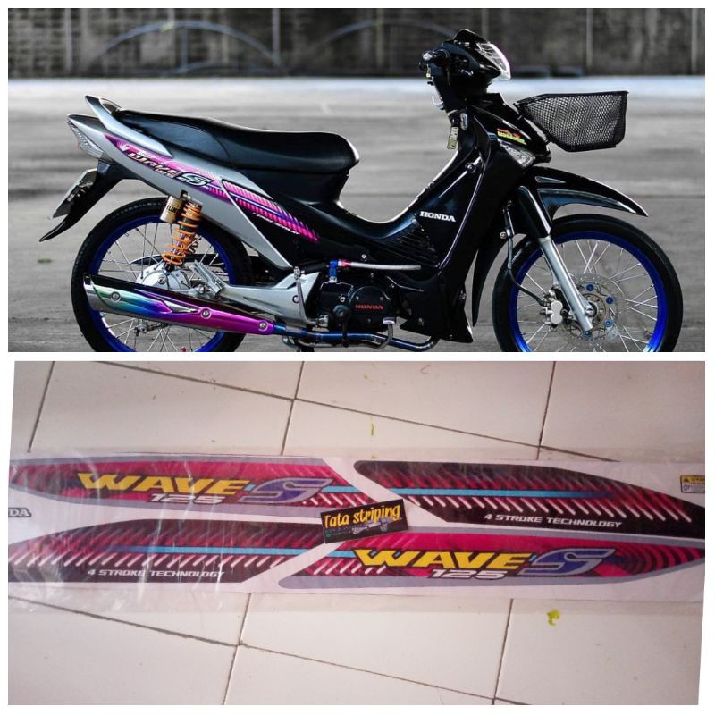 Jual striping stiker wave s/ striping stiker wave 125 thailand | Shopee ...