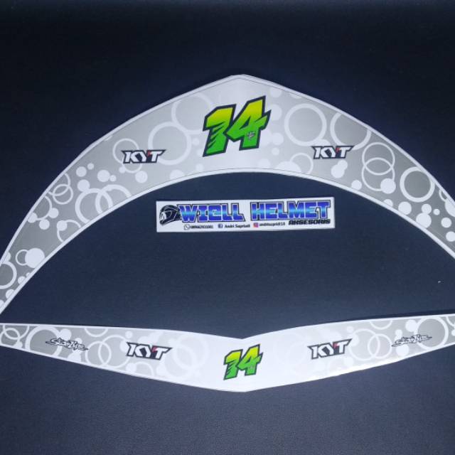 Jual Sticker Spoiler KYT TT COURSE 3D | Shopee Indonesia