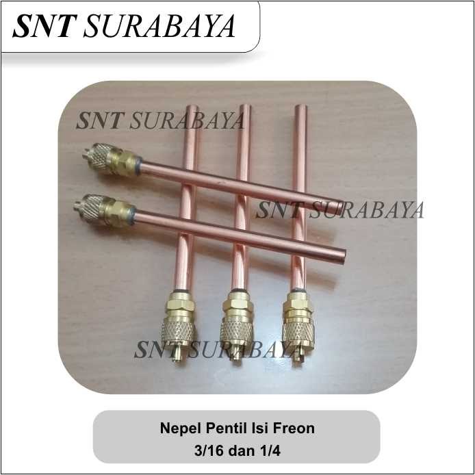 Jual Nepel pentil isi freon kulkas 1/4 3/16 - Jual nepel pentil 1/4 - 1 ...