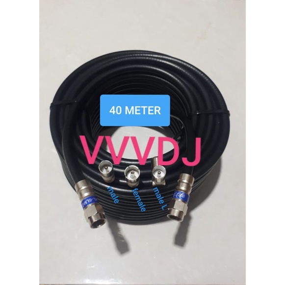 Jual Kabel Antena Tv Multi Fungsi Connector F Male L-Female-Male ( 40M) | Shopee Indonesia