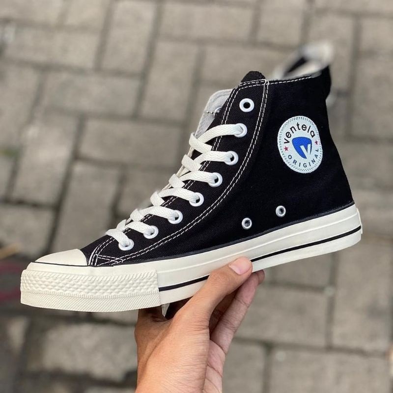 Jual SEPATU VENTELA ETHNIC BLACK NATURAL HIGH ORIGINAL [Ventella Shoes] | Shopee Indonesia