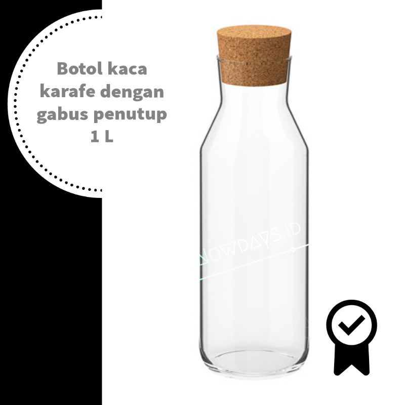 Jual IKEA | Botol Kaca Karafe 1 Liter | Shopee Indonesia