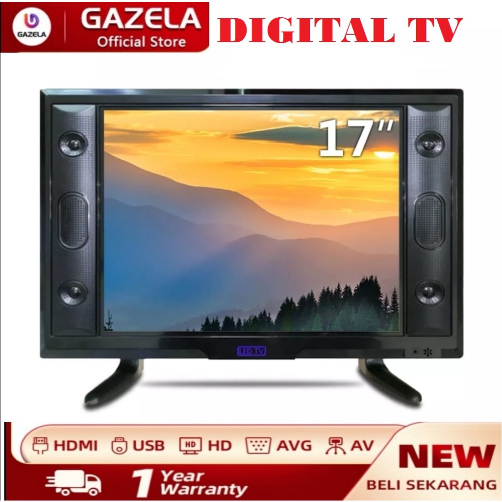 Jual LED TV 17 INCH DIGITAL HD GAZELA - GARANSI RESMI 1TAHUN | Shopee ...
