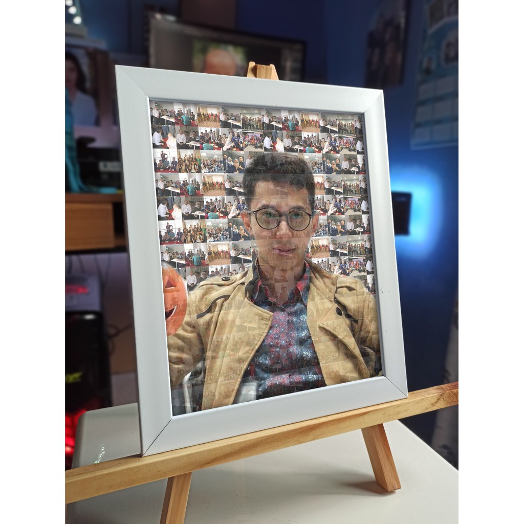 Jual (CETAK+BINGKAI KACA) MOZAIK KADO UNIK ULANGTAHUN WISUDA PERNIKAHAN ...