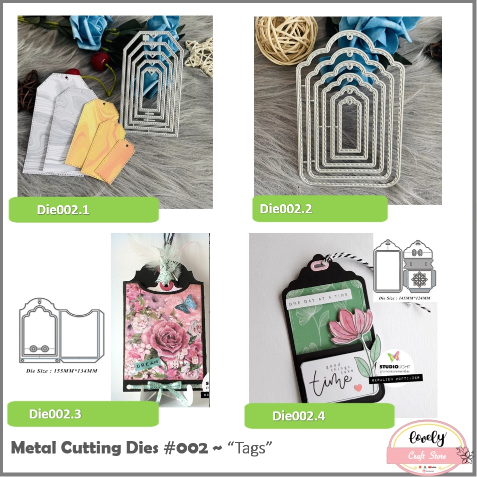 Jual LovelyCraftStore | Metal cutting dies S02 set of tags, dies for ...