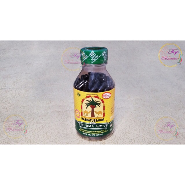 Jual HABBATUSSAUDA KURMA AJWA 210 kapsul / HABBAT AJWA 210 | Shopee ...
