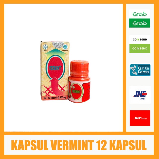 Jual Original Vermint 250 mg Kapsul Cacing Kering - 12 Kapsul Obat ...