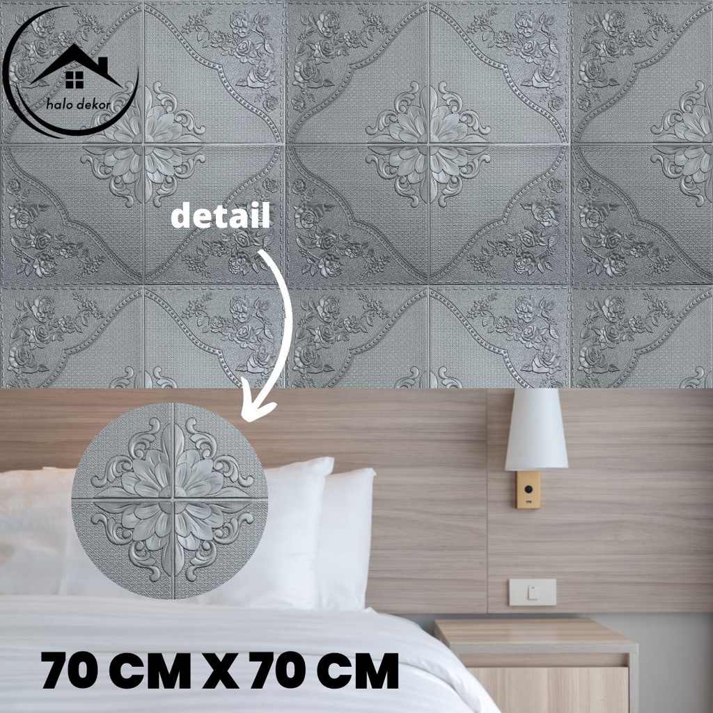 Jual Wallfoam Termurah Motif Bunga [Seri T] / Wallpaper 3D Anti Air Dekorasi Dinding EMBOSS ...