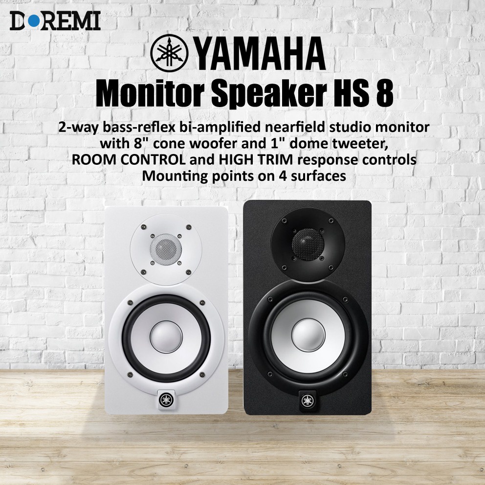 Jual Yamaha HS8 / Monitor Speaker HS 8 / Monitor Recording HS-8 - Hitam ...
