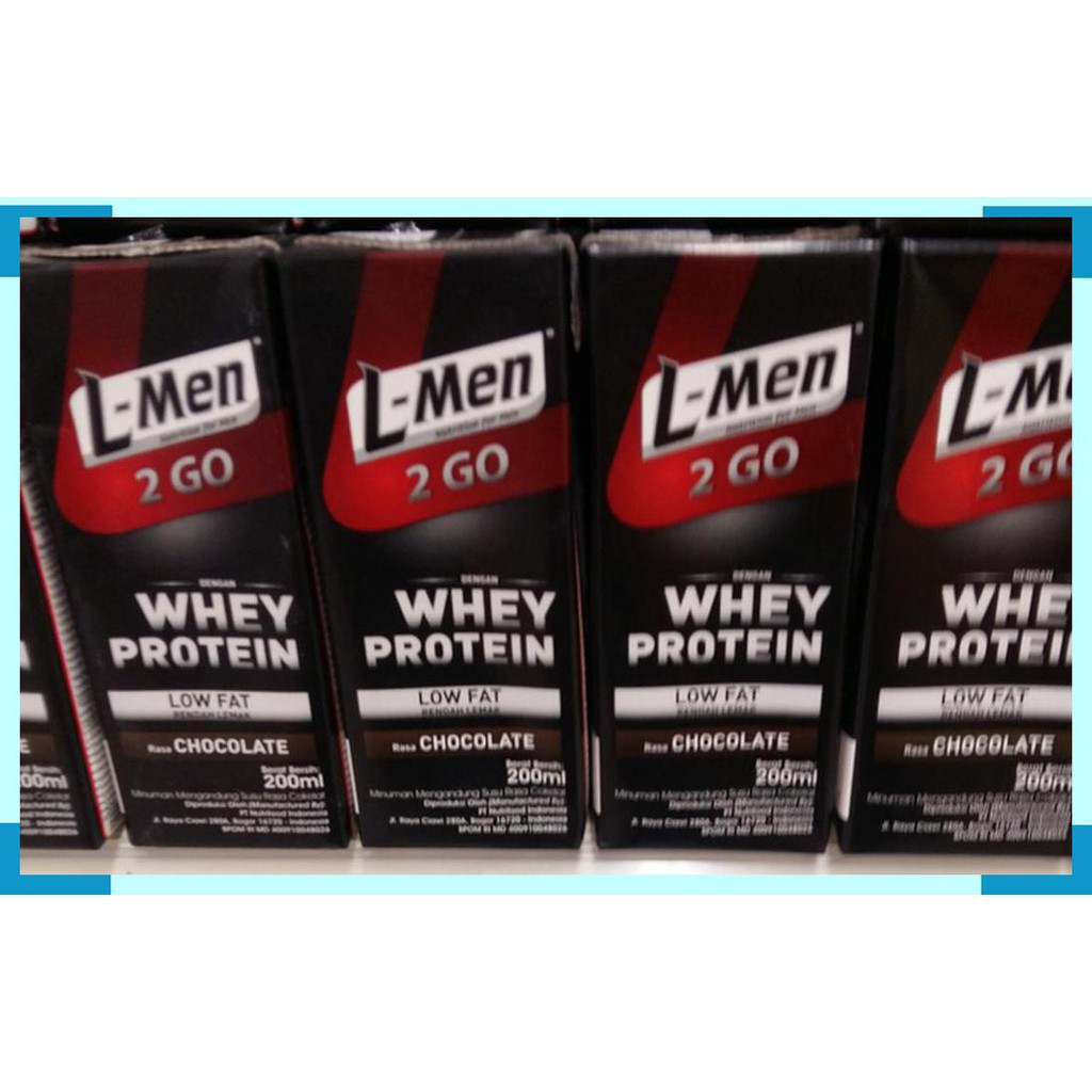 Jual L-men 2 go | whey protein | rasa coklat | low fat | lemak | 200 ml | Shopee Indonesia