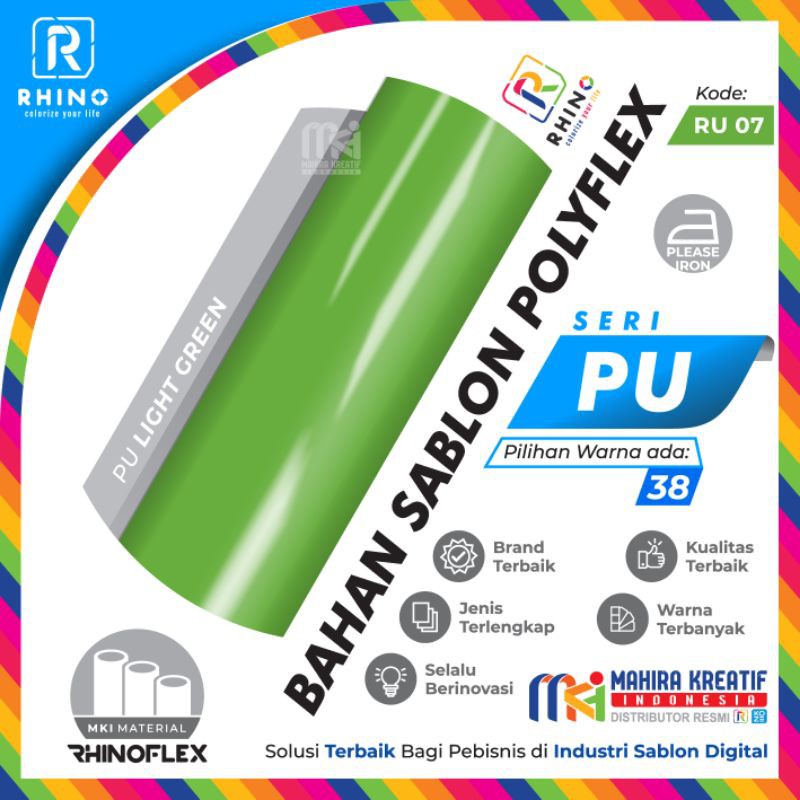 Jual RHINOFLEX Polyflex Korea / poly flex PU Hijau Muda | Shopee Indonesia