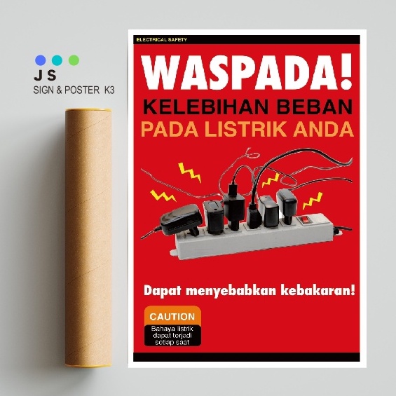 Jual POSTER SAFETY K3 - KELEBIHAN BEBAN LISTRIK | Shopee Indonesia