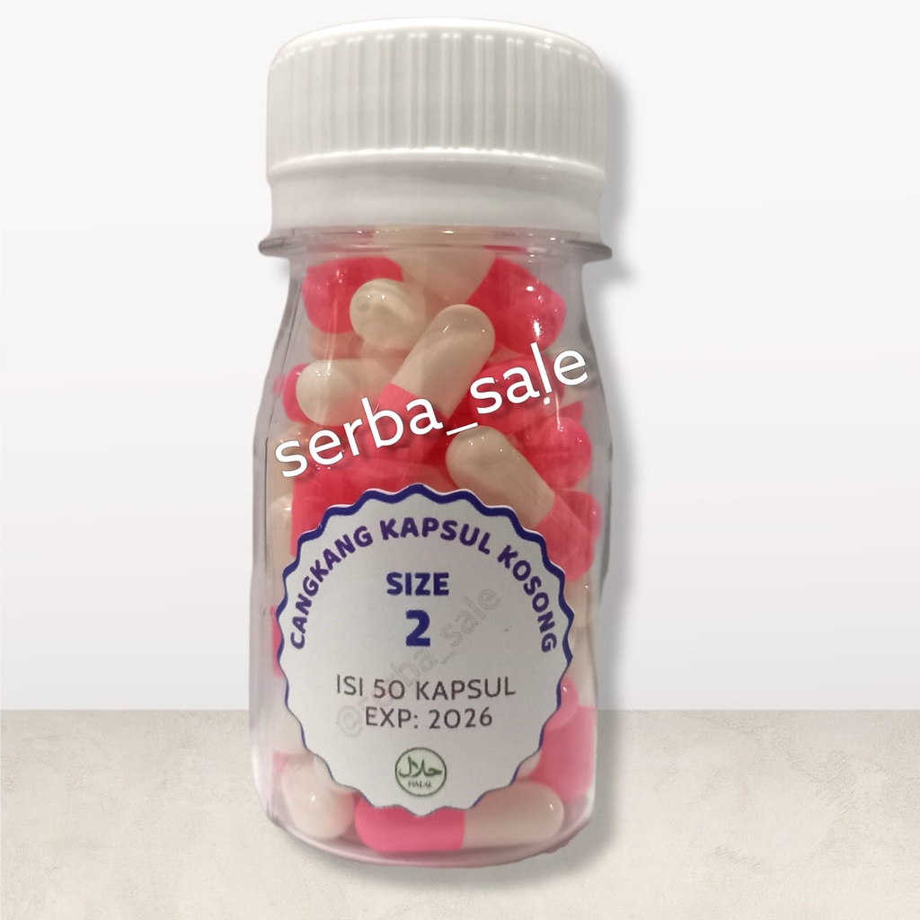 Jual Kapsul kosong cangkang kapsul size 00, 0, 1, 2, 3, 4 isi 50 kapsul ...