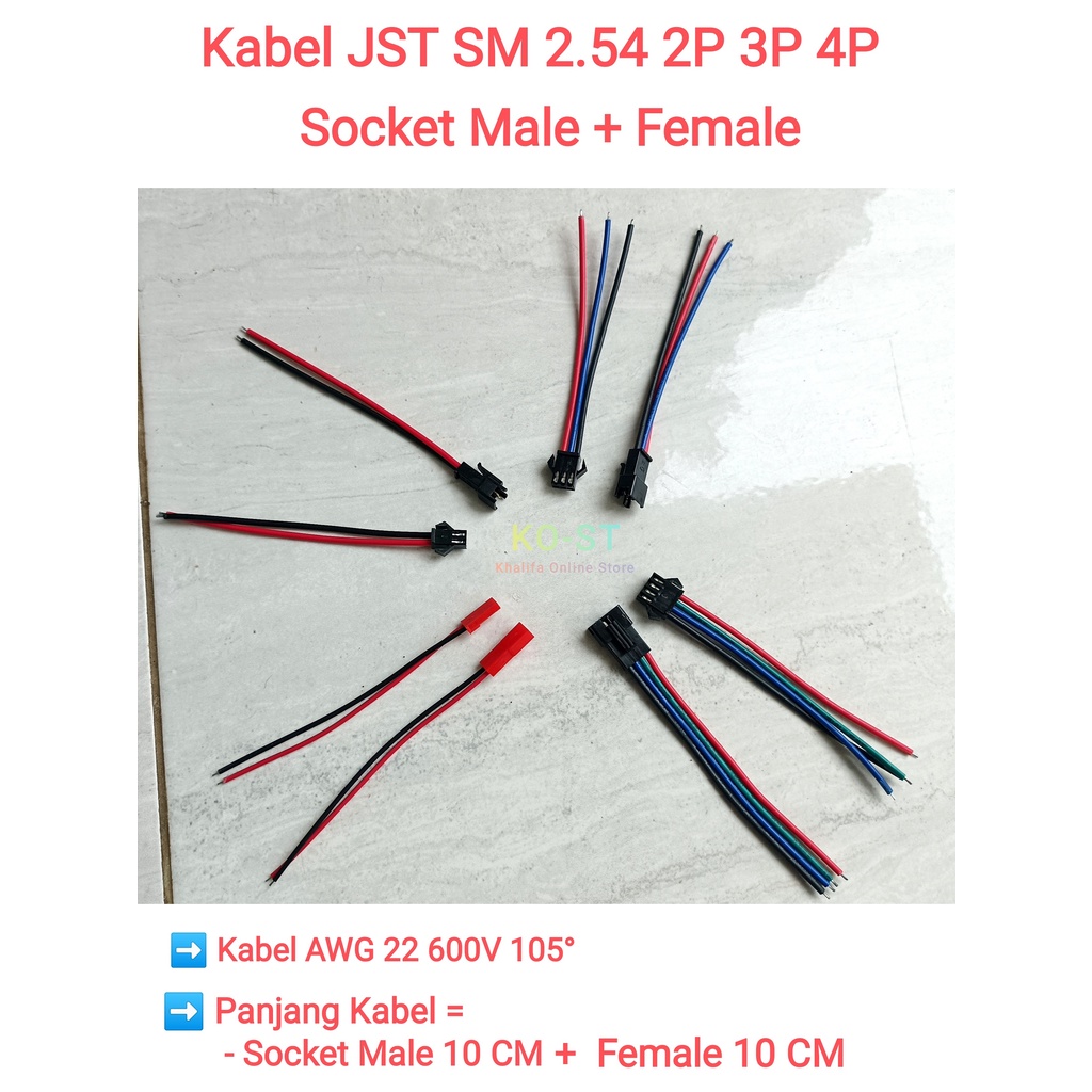 Jual Jst Sm2 54mm Plug Terminal Kabel Soket Socket Jack Rc Connector Baterai Batre Robot Pcb