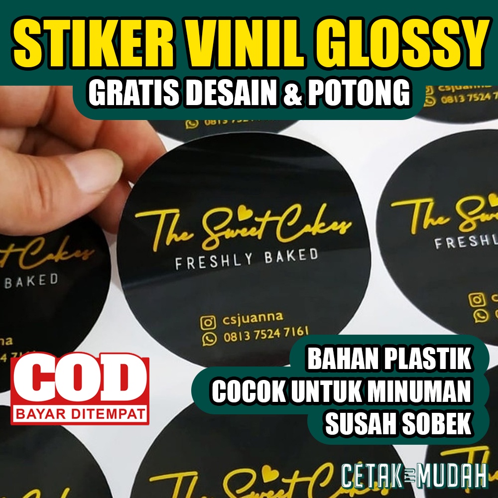 Jual Label Stiker Vinil Susu Cutting Produk Olshop Makanan Minuman ...