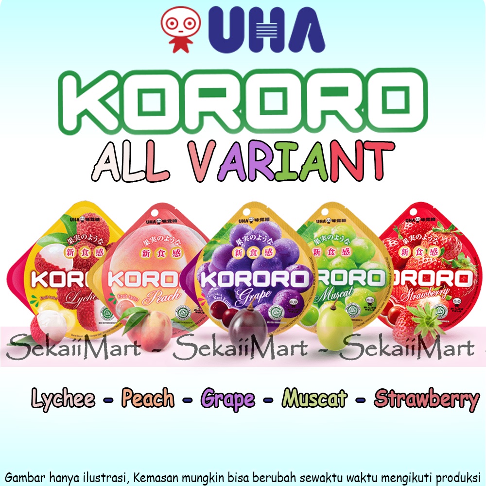 Jual UHA KORORO Fruit Jelly Candy 40g All Variant - Permen Jeli Rasa ...