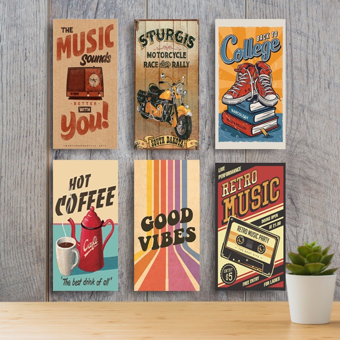 Jual 048/gambar/hiasandinding/walldecor/poster/retro/jadul/pajangan ...