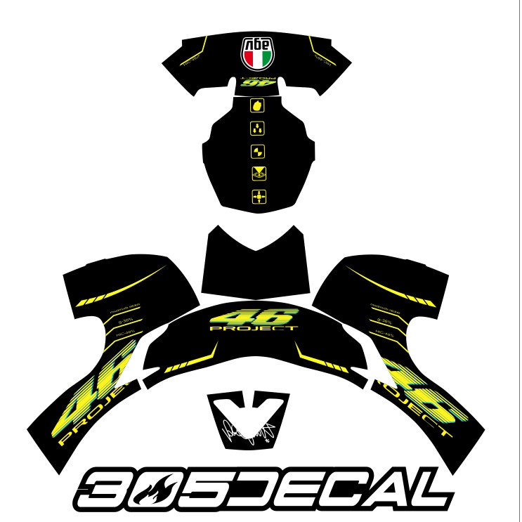 Jual Sticker Decal Helm NJS SHADOW N814 Part 1 | Decal helm | decal ...