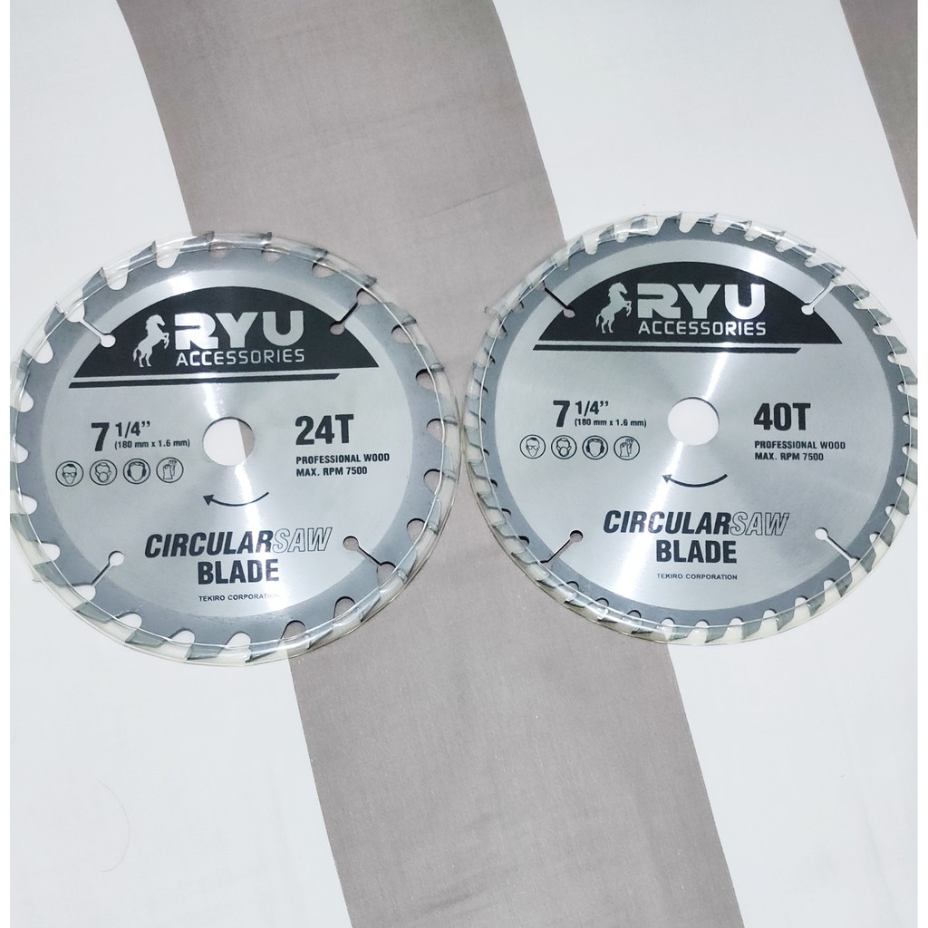 Jual ryu circular blade saw 180mm mata potong kayu gerinda router ...