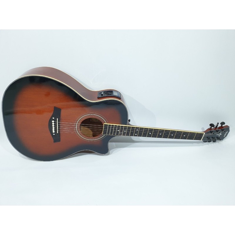 Jual Gitar Akustik Elektrik Merk Taylor Sunburst Natural Jumbo Equalizer Tuner LC-PRENER Senar ...