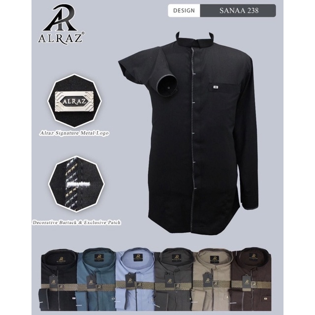 Jual Baju Koko Al-Raz Sanaa Lengan Pendek | Koko Kemko Katun Premium ...