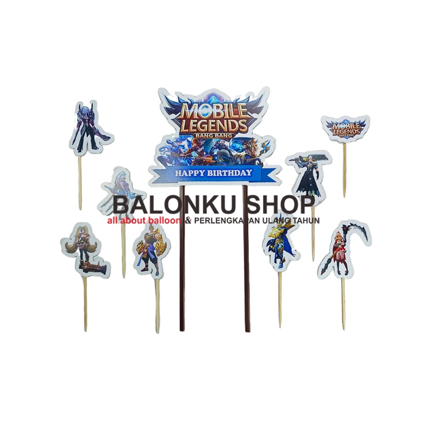 Jual Cake Topper Happy Birthday / Cake Topper Mobile Legends / Hiasan ...
