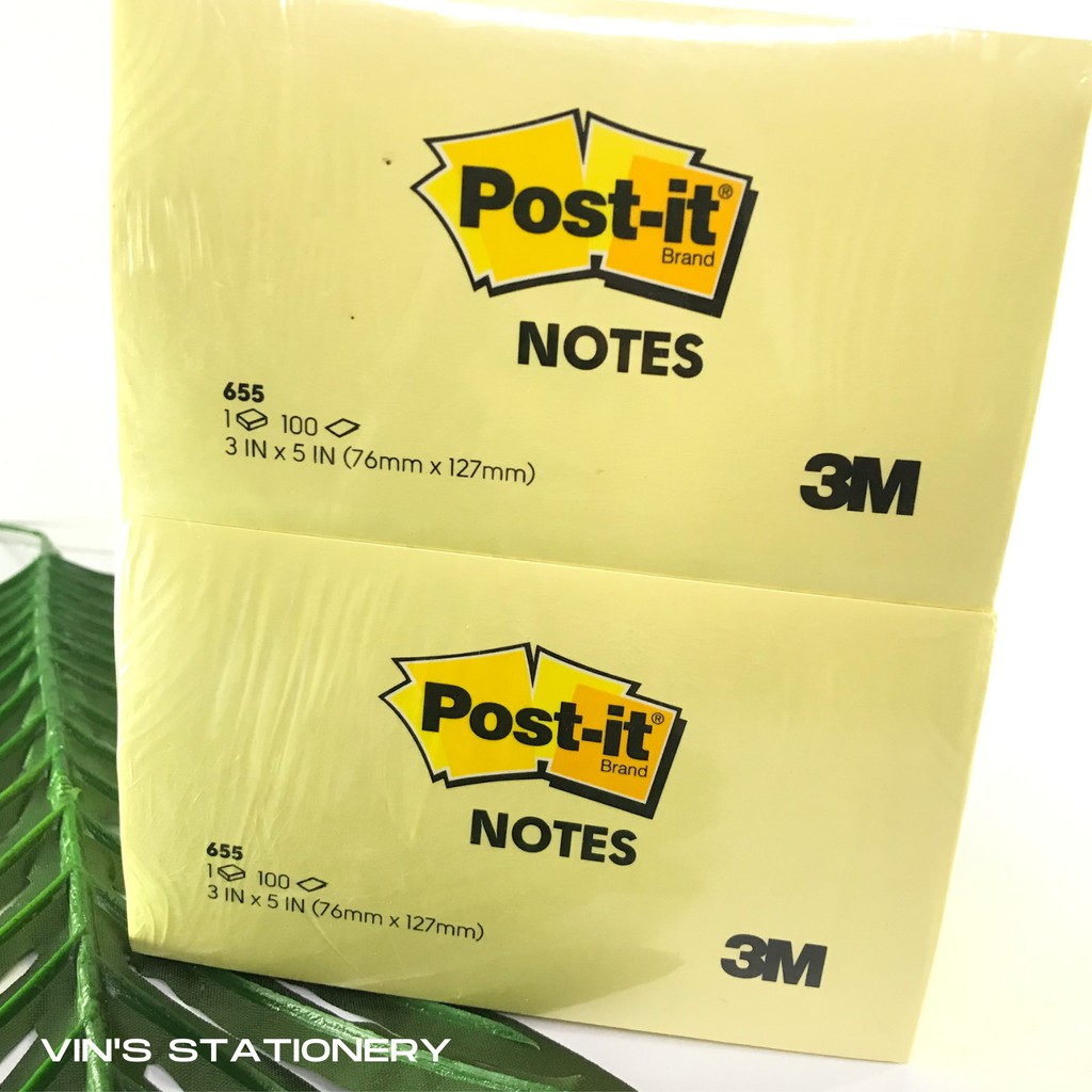 Jual ORIGINAL STICKY NOTE / POST IT 3M 655 WARNA KUNING PER PACK ...