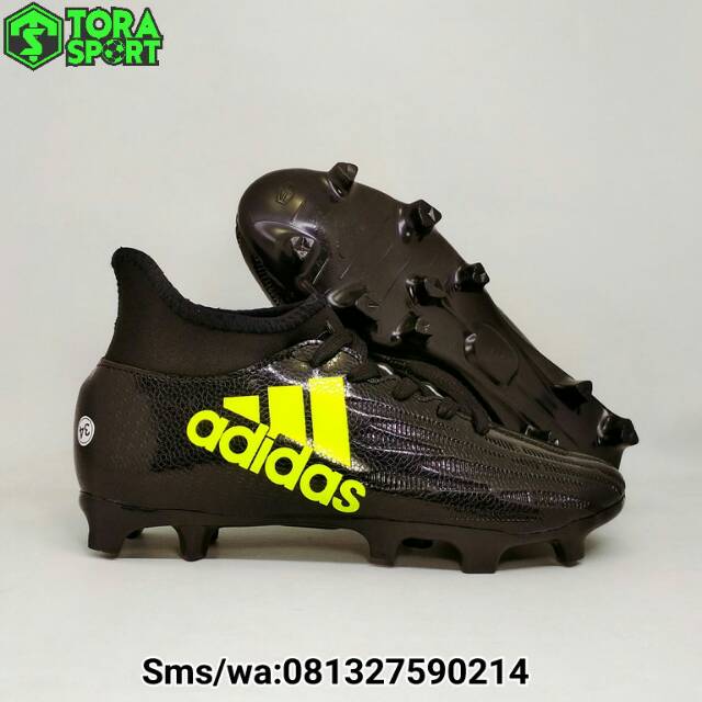 Jual Sepatu Bola Anak Adidas X Techfit Boot Hitam List Hijau Stabilo ...