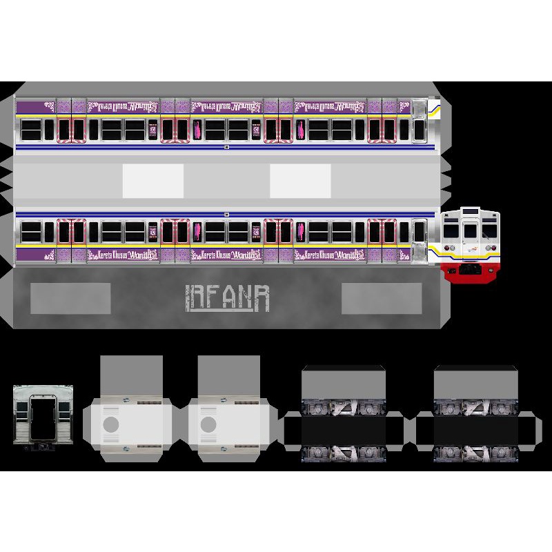 Jual lembaran pola papercraft KRL skala 50 | Shopee Indonesia