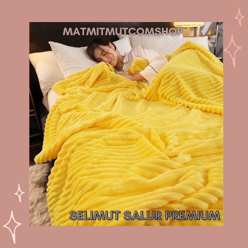 Jual Selimut Bulu Halus 180x200 Premium Selimut Polos Motif Salur ...