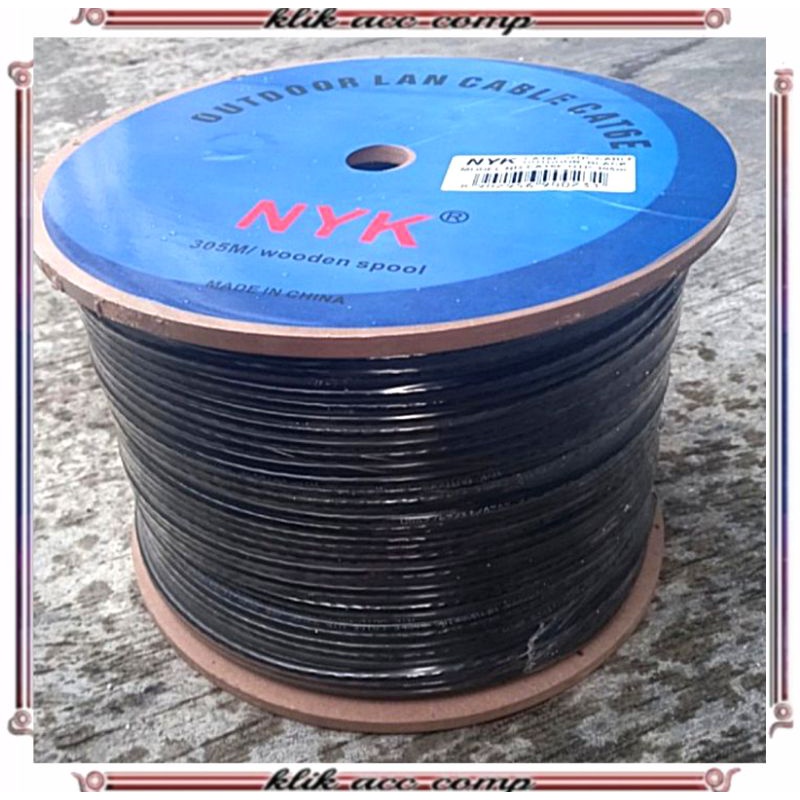 Jual Kabel lan 305m Nyk Outdoor cat 6e utp - Cable lan rj45 roll nyk cat6 full tembaga | Shopee ...